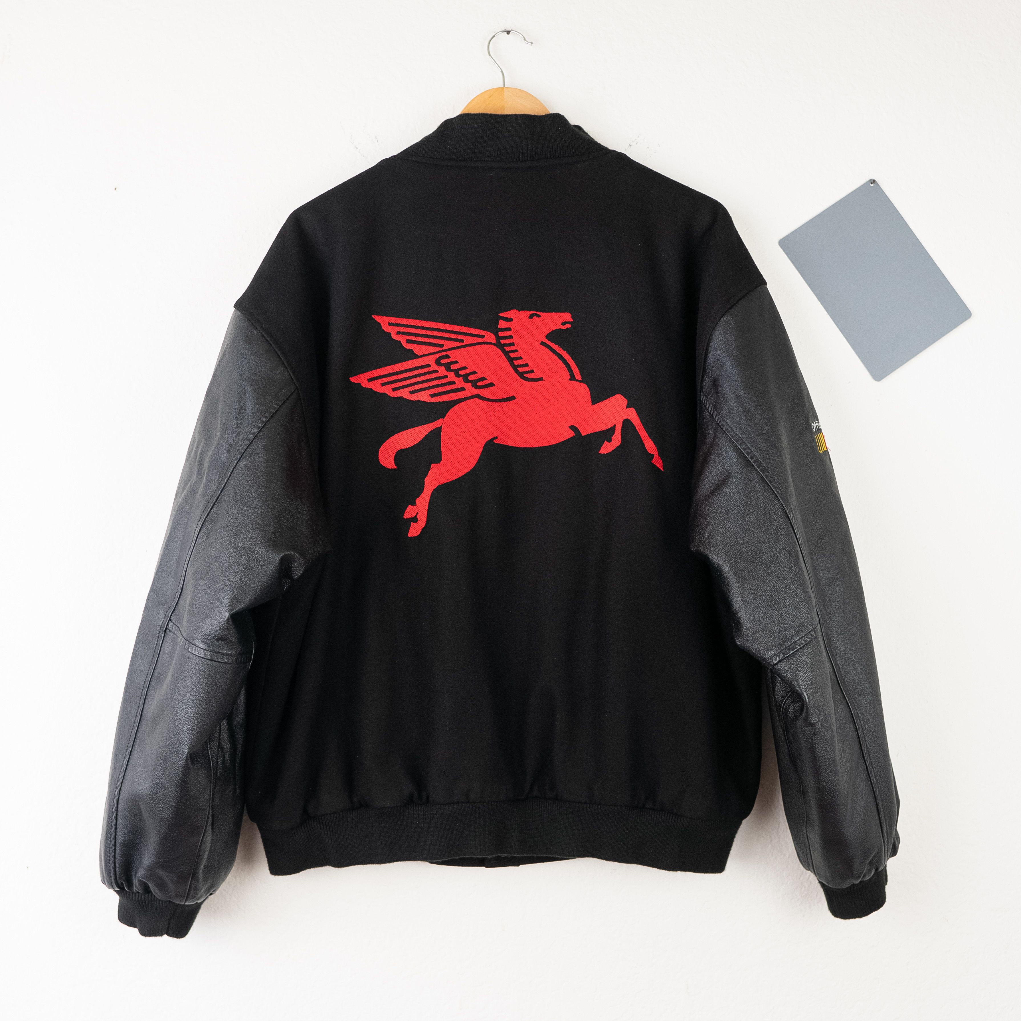 NASCAR × Streetwear × Varsity Jacket VINTAGE NASCAR MOBIL 1 RACING ...