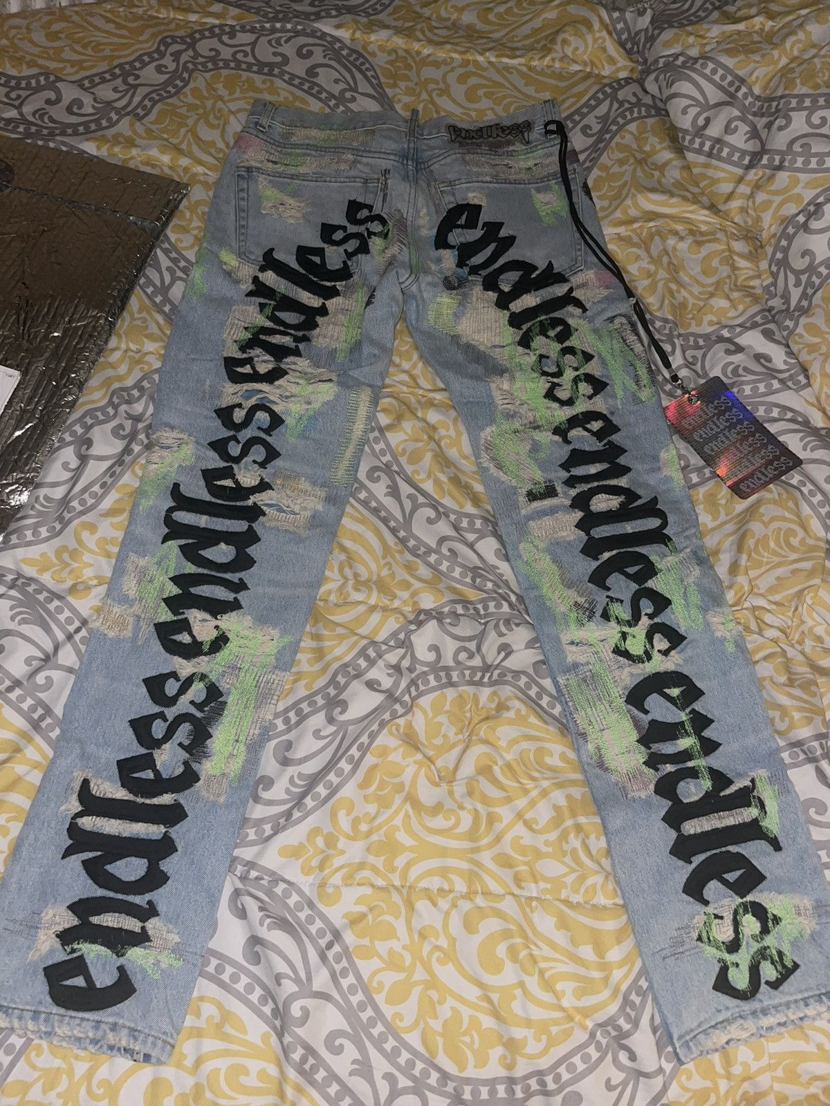 Vlone Vlone ENDLESS Denim, Black Letters | Grailed