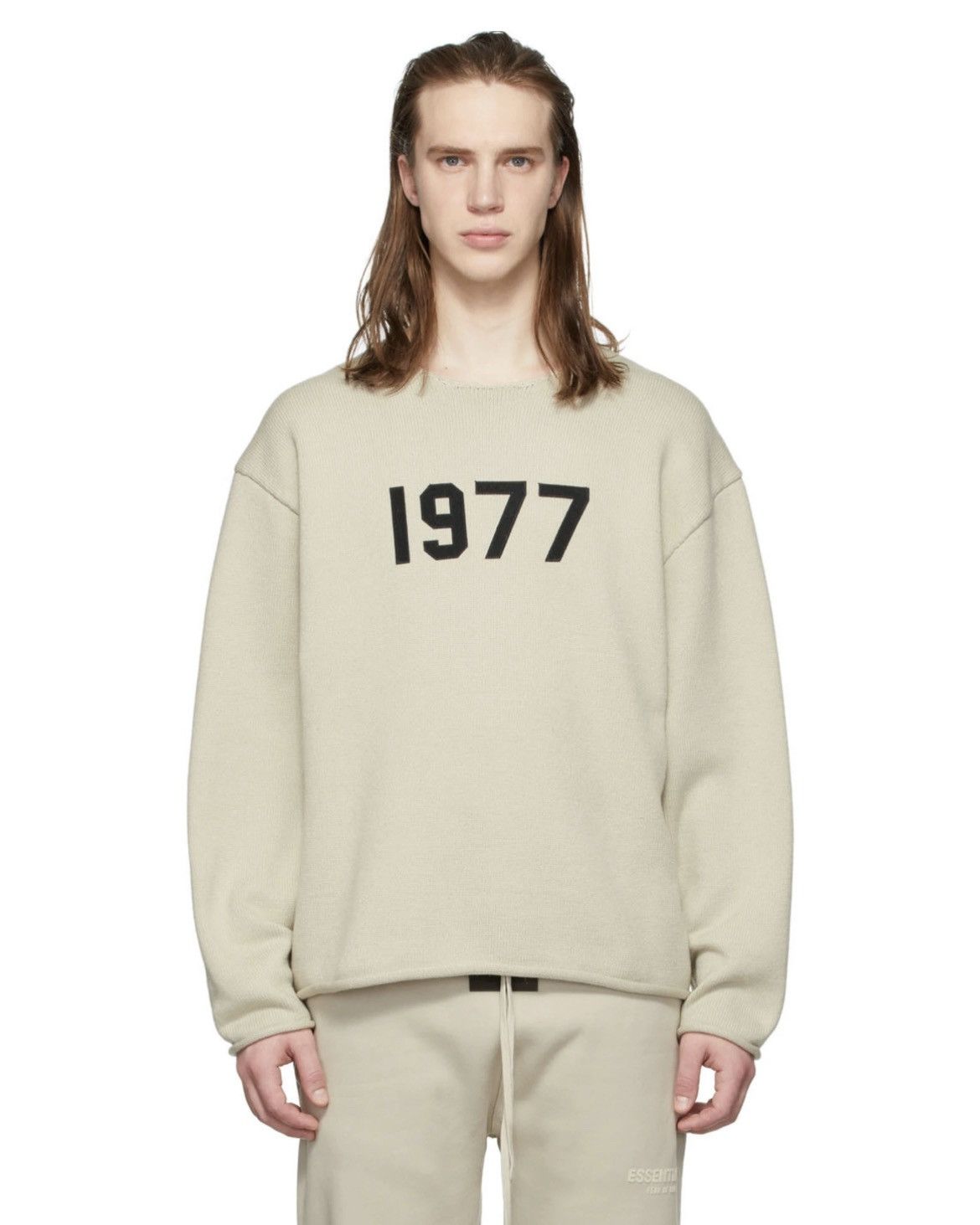 Fear of God Fear Of God Essentials Raw Edge 1977 Sweater Beige XS | Grailed