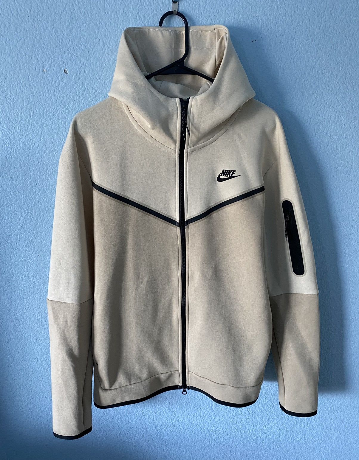 Nike × Streetwear Nike Tech Fleece Cream Zip Up Hoodie | Grailed