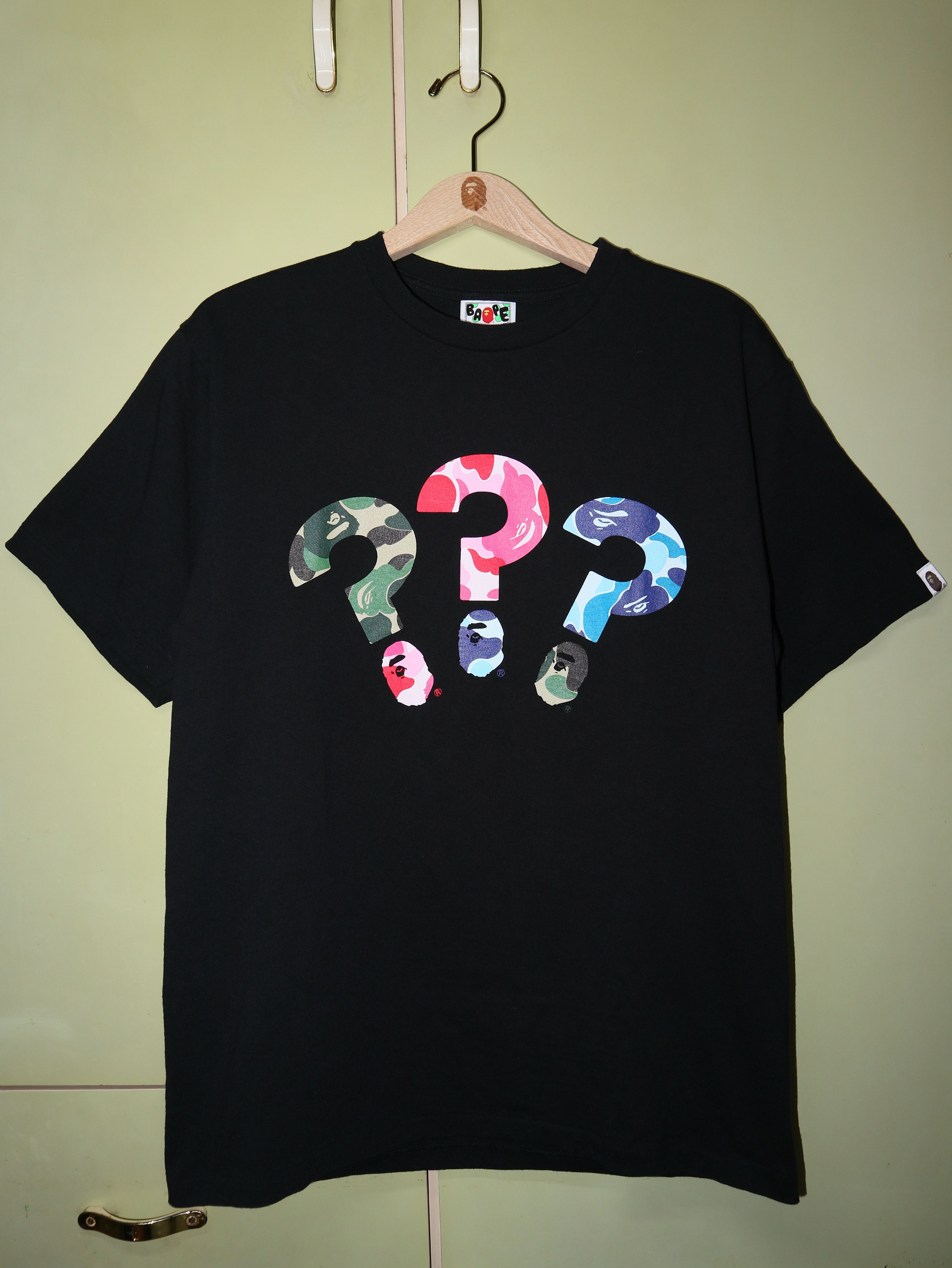 Bape Bape ABC Multi Camo Question Mark Tee | Grailed