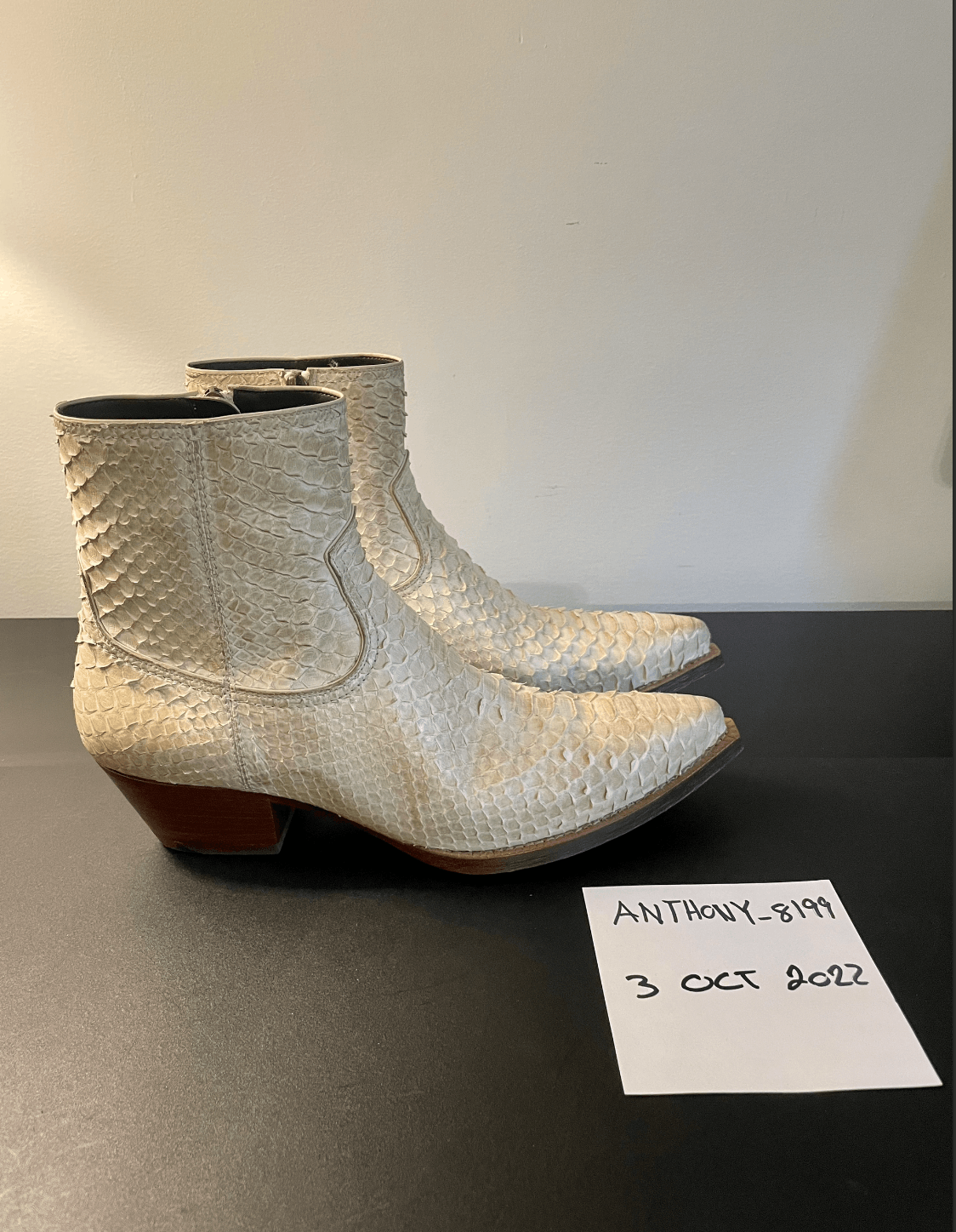 Saint Laurent Paris Python Lukas Boot | Grailed