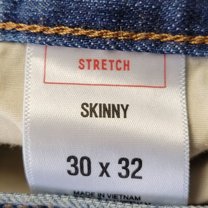 Express EXPRESS Jeans Mens Size 30x32 Blue Skinny Distressed Zip Fly ...