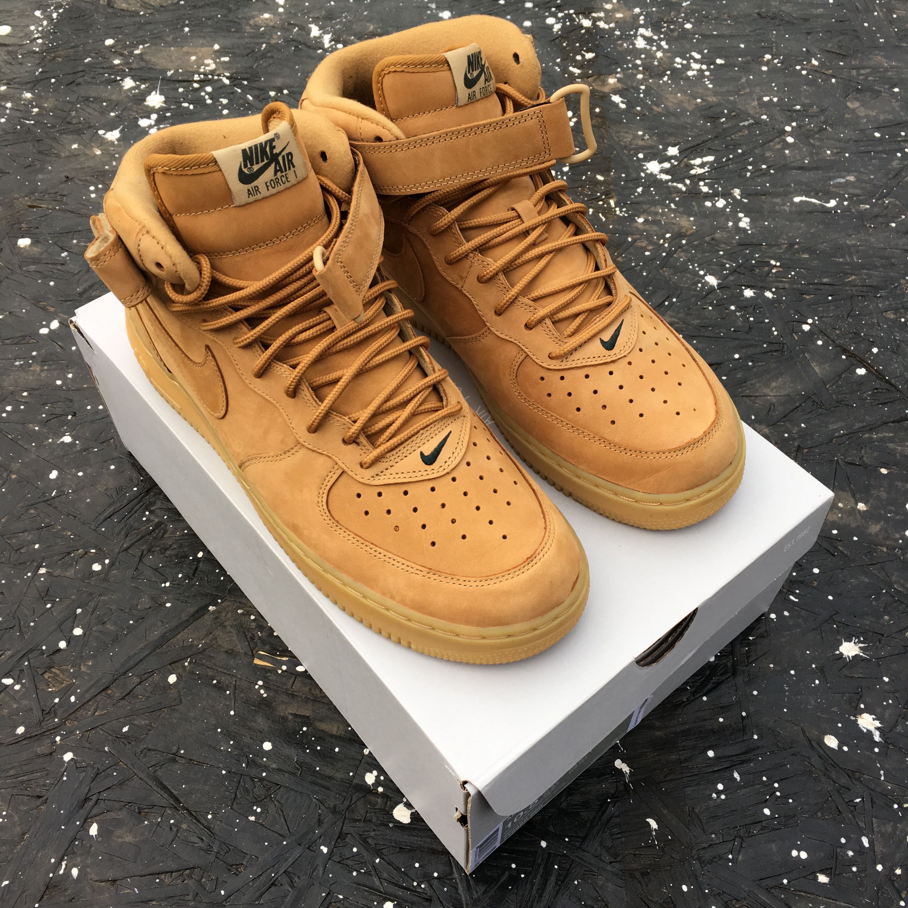 Nike Air Force 1 Mid Flax "Wheat" | Grailed