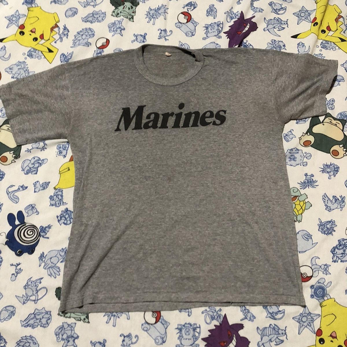 Vintage Vintage 80s Marines USMC Grey Shirt | Grailed