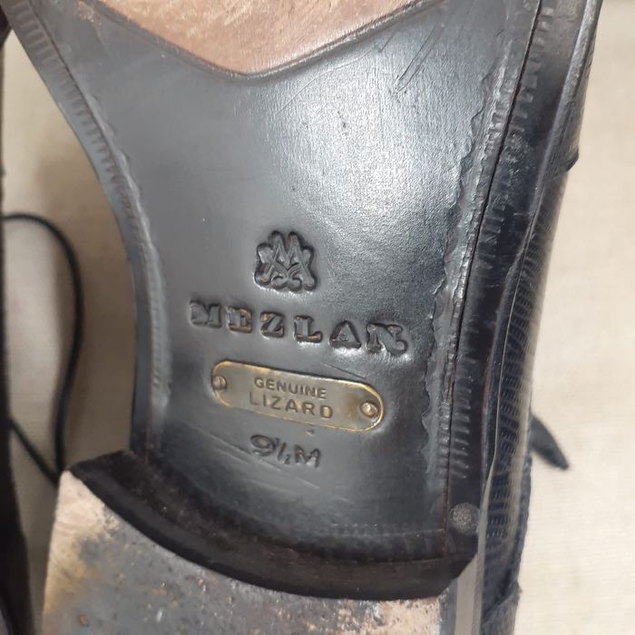 Mezlan Mezlan Platinum Men's Black Genuine Lizards shoe | Grailed