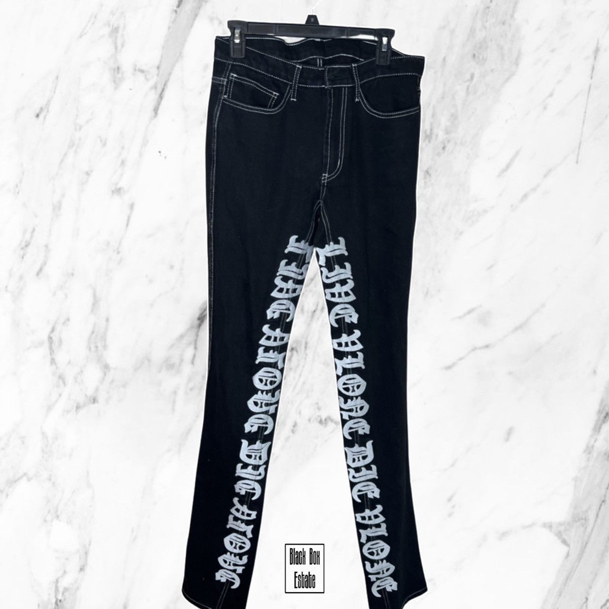 Vlone *LAST PRICE DROP* Vlone Old English Jeans Denim SIZE 30 | Grailed