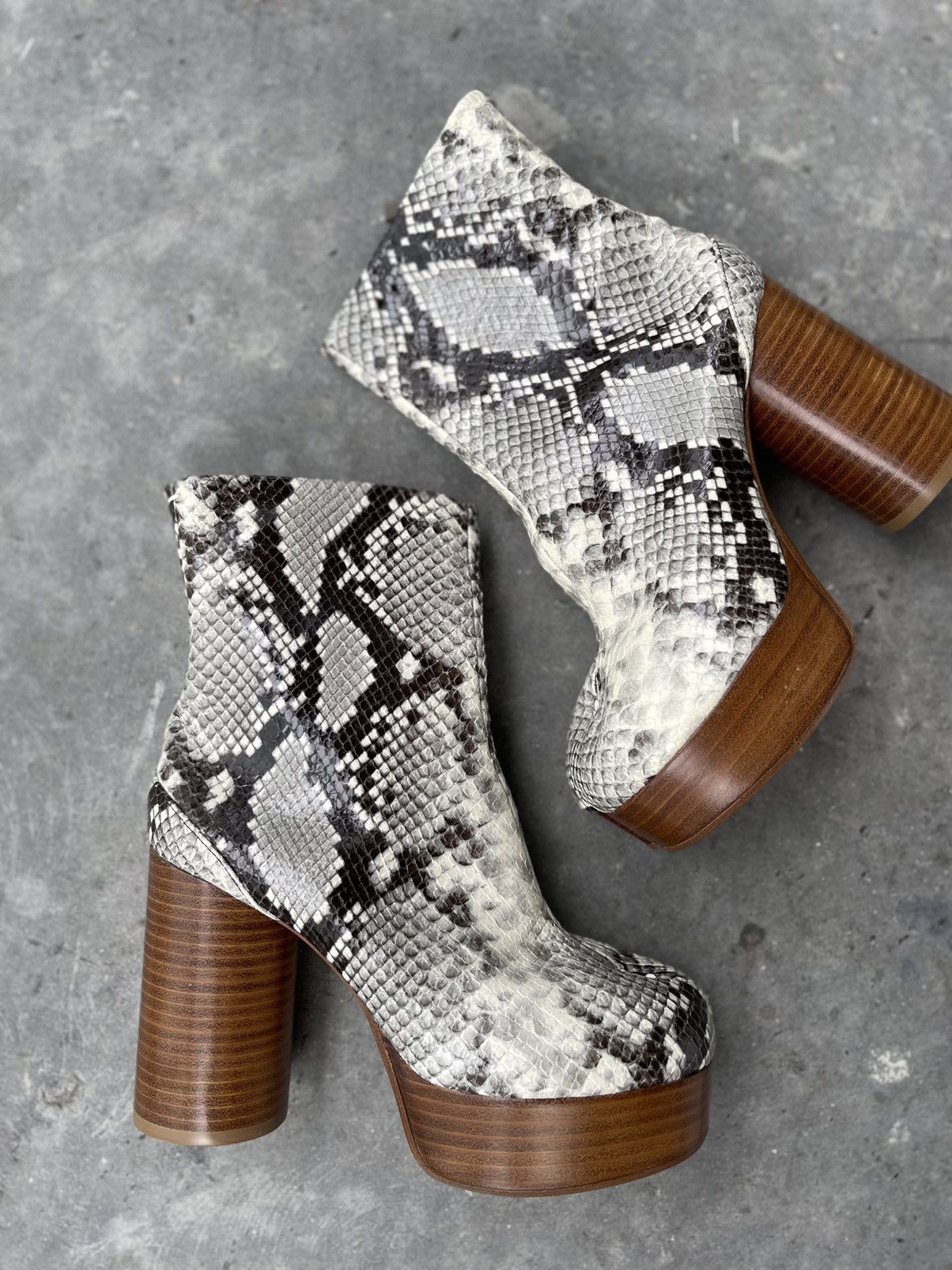 Maison Margiela EU 36 Maison Margiela Python Skin Tabi Boots | Grailed