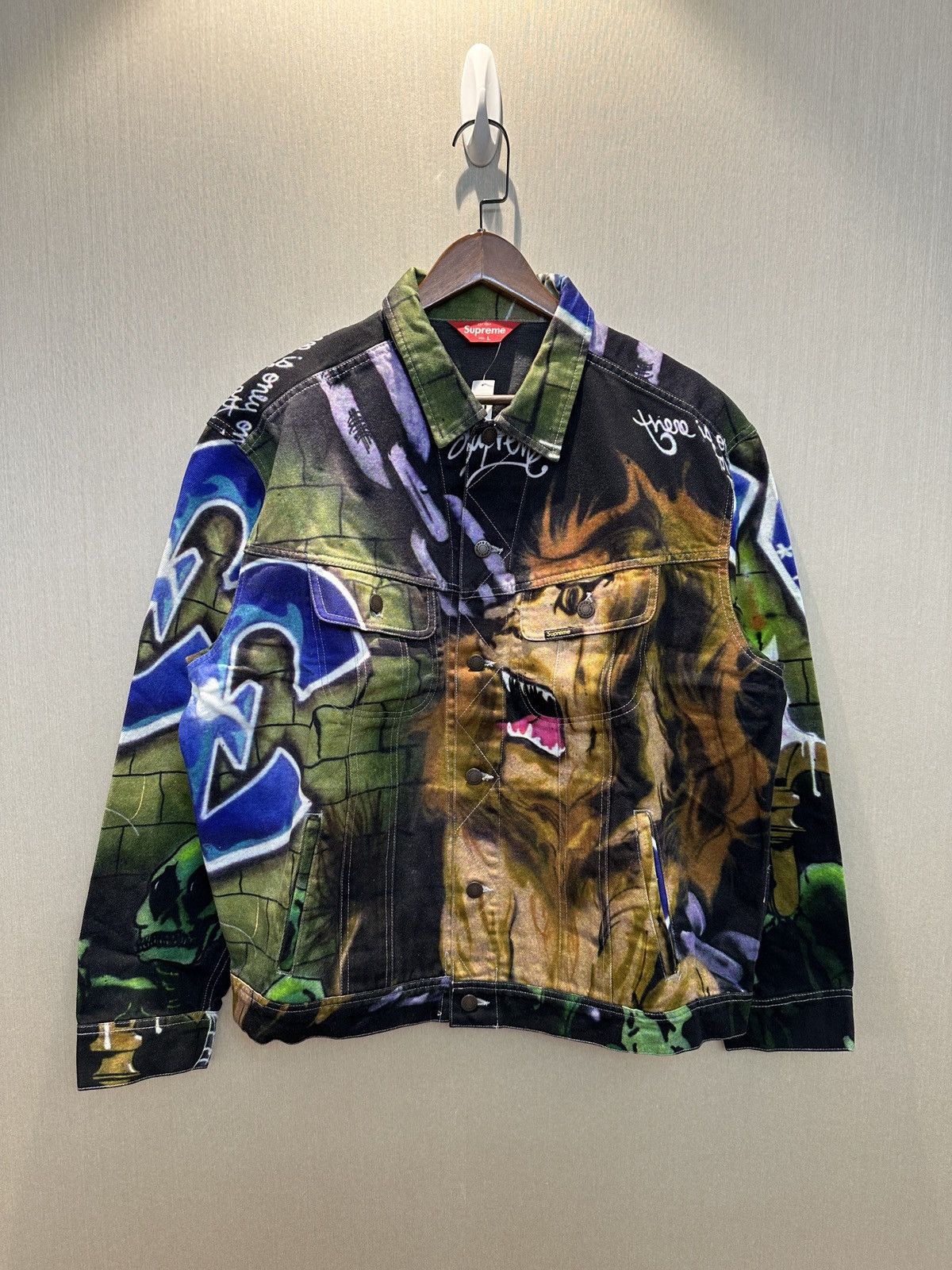 Supreme Supreme Lion’s Den Denim Trucker Jacket | Grailed