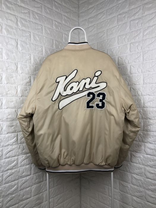 Vintage Karl Kani vintage iconic bomber jacket 23 Brooklyn beige | Grailed