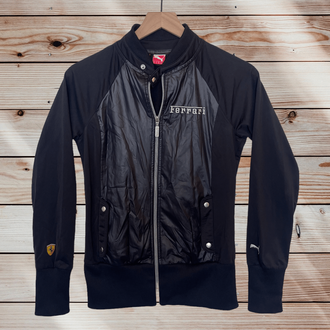 Ferrari Puma Scuderia Ferrari Jacket XS Black Full Zip Racer Jacket ...