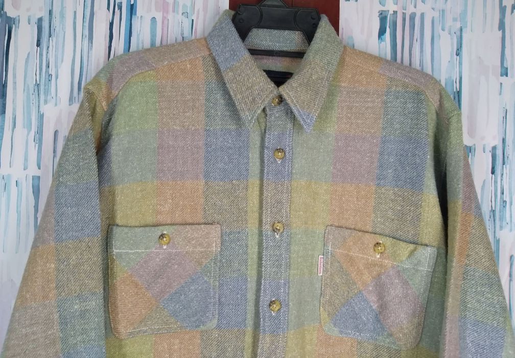 Japanese Brand Vintage BUDWEISER Multi-Color Flannel Shirt | Grailed