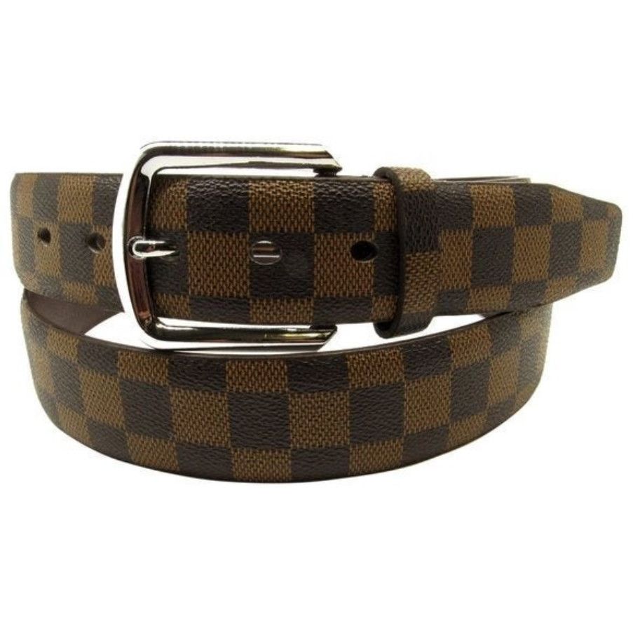 Other Brown Checker Pattern Belt Size-Large | Grailed