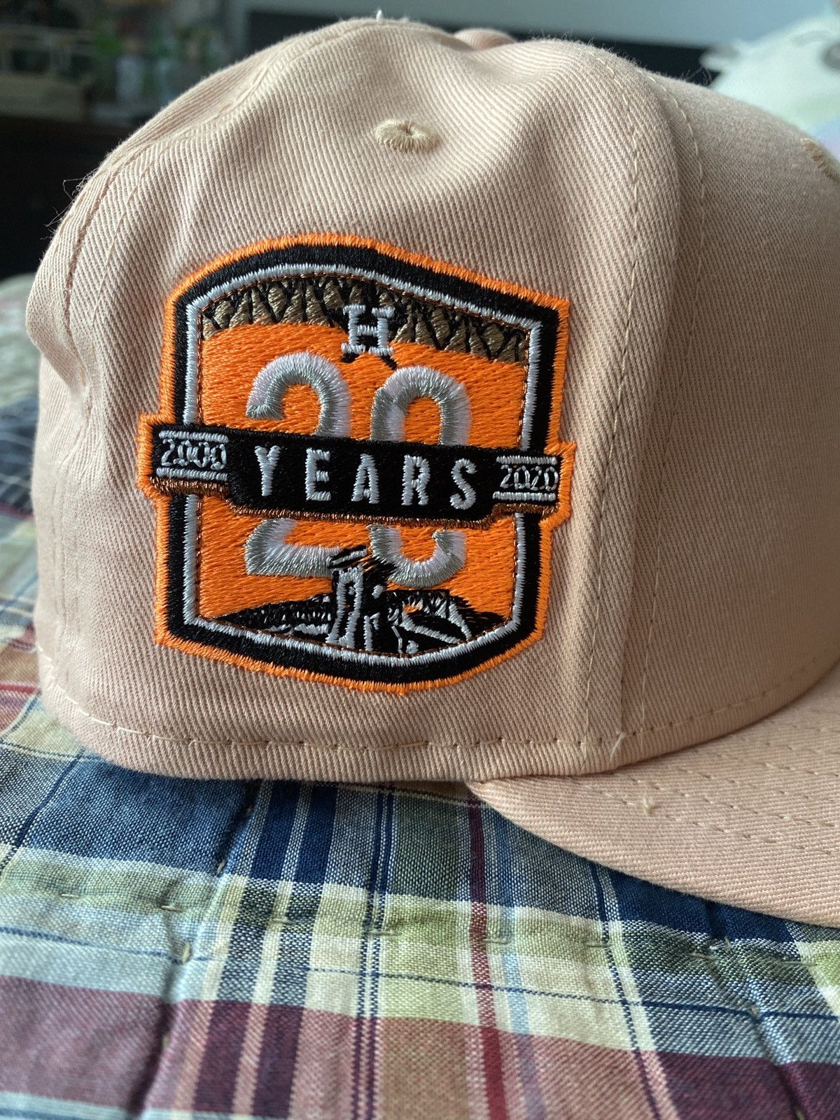 New Era Peach Houston Astros Tan Bottom 20th Anniversary Side Patch ...