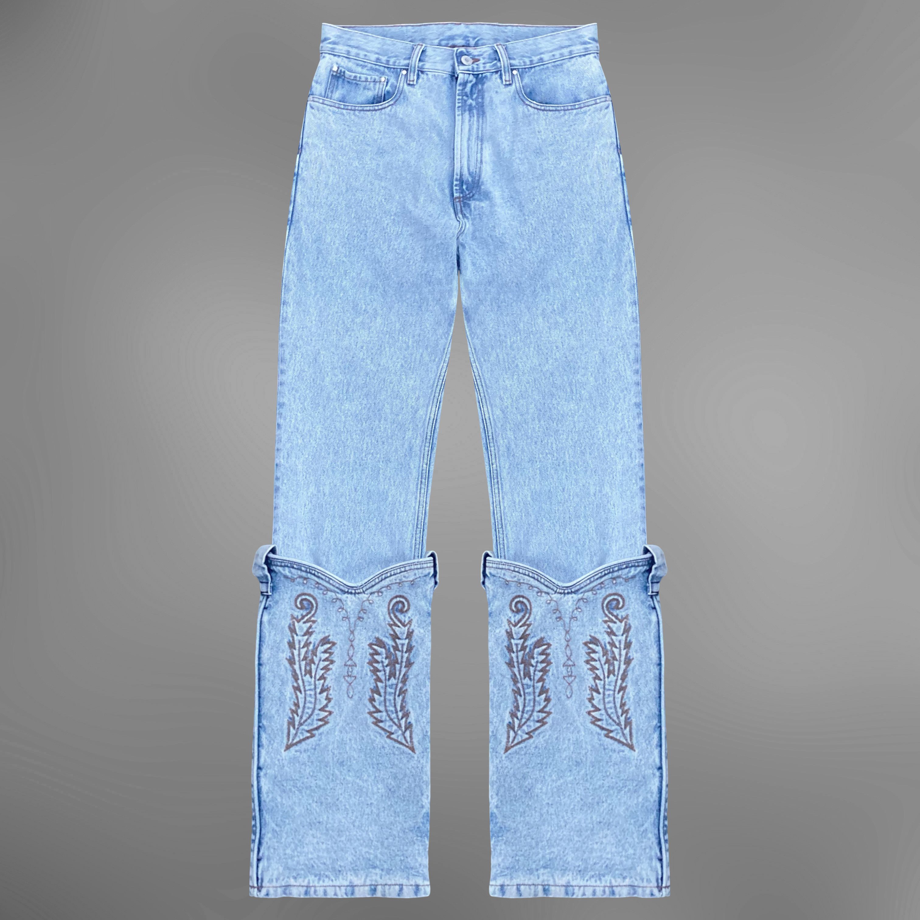 Y/Project Y/Project Light Wash Cowboy Boot Denim | Grailed