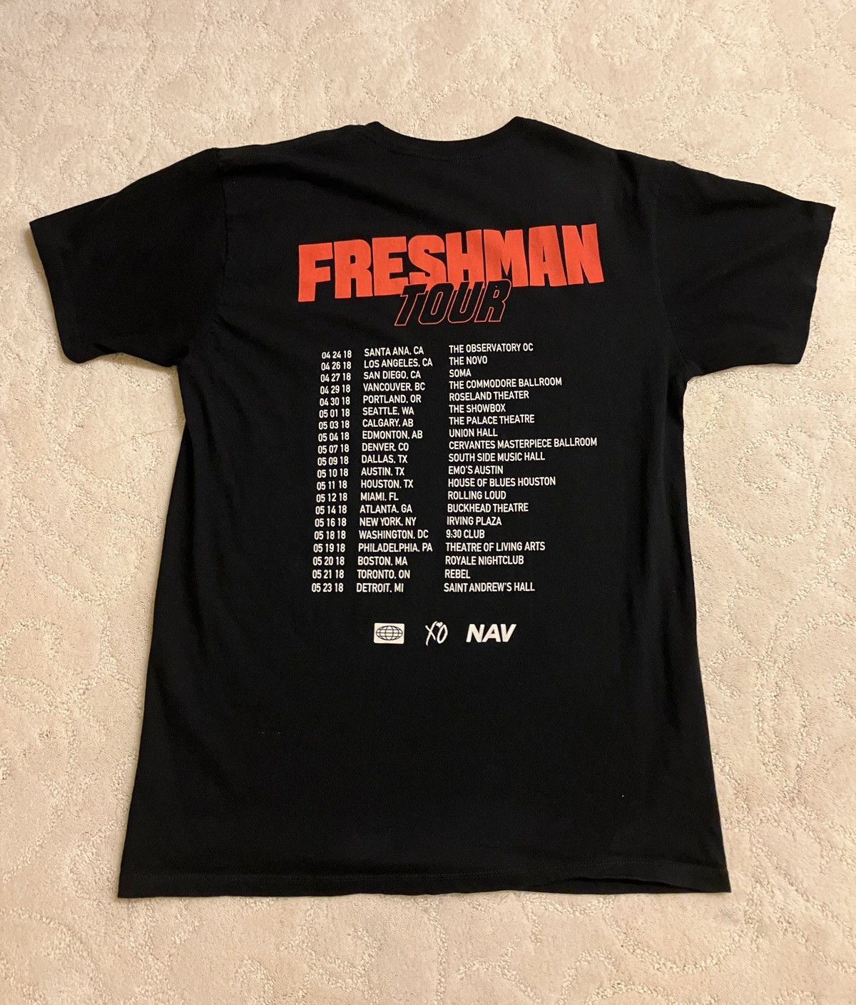 NAV × Rap Tees × XO NAV Freshman Tour Merch T Shirt | Grailed
