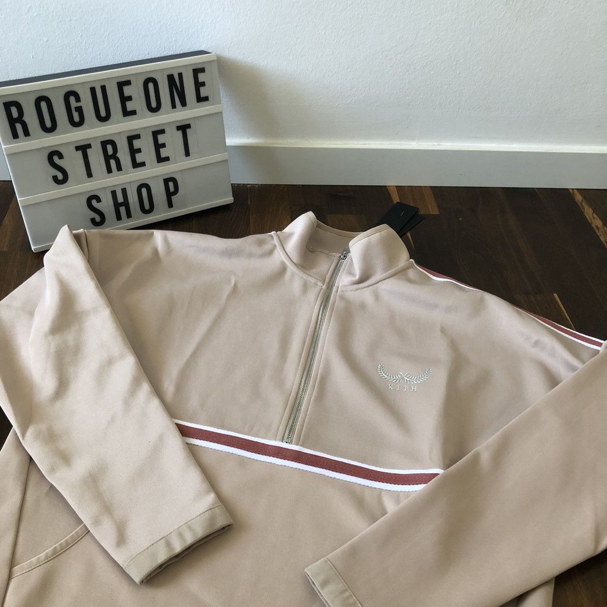 Kith Kith 1/2 Half Zip Track Jacket - Doeskin | Grailed