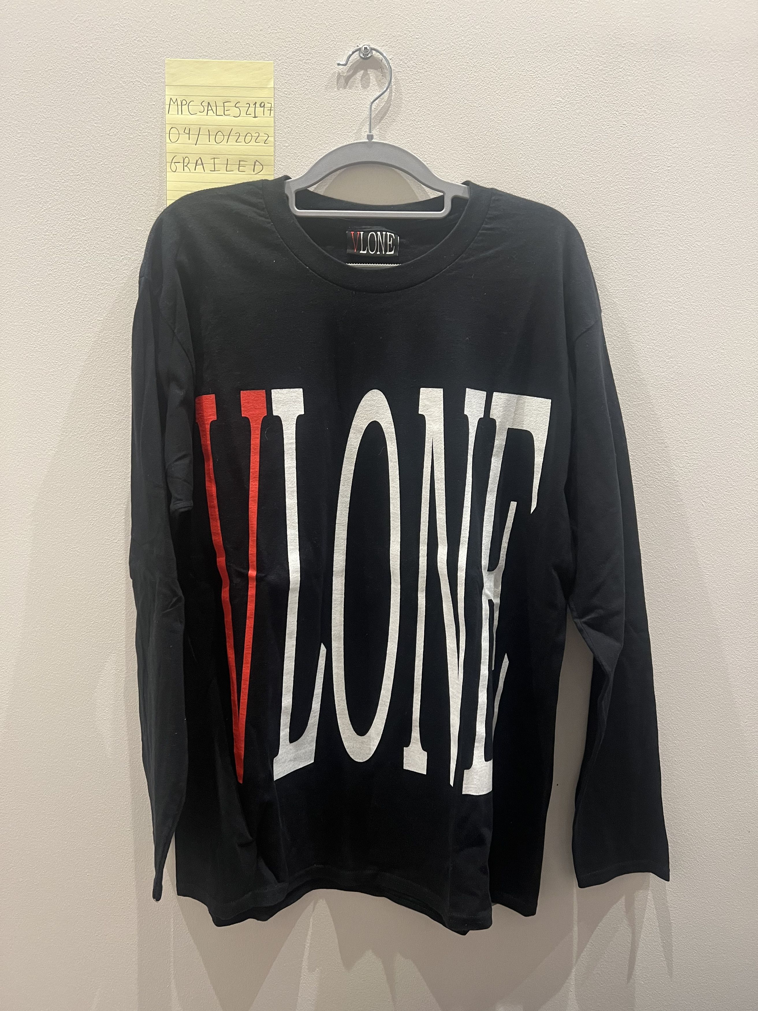 Vlone Vlone Red Logo Long Sleeve T-Shirt | Grailed