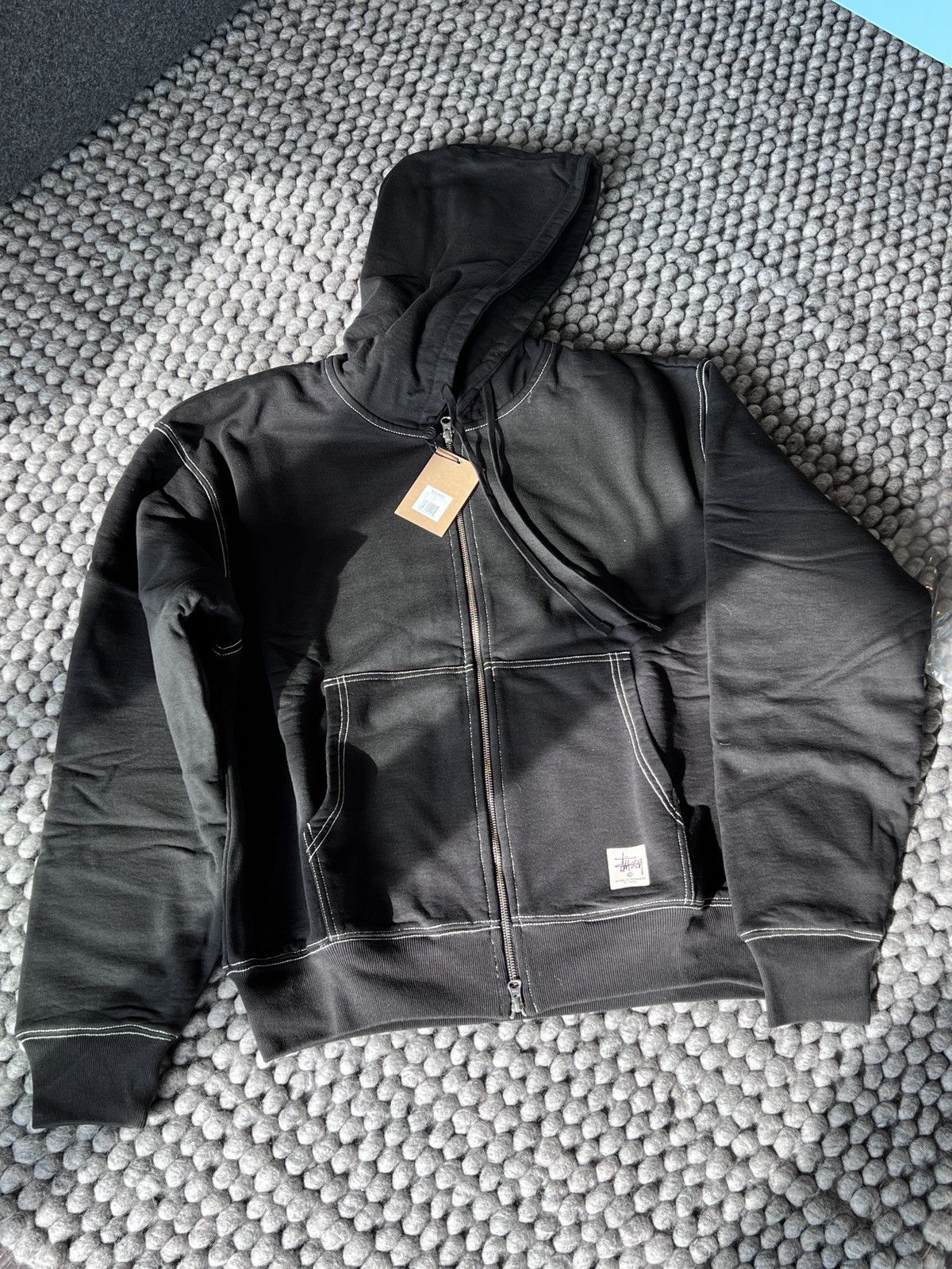Stussy Stussy Double Face Label Zip Hoodie | Grailed