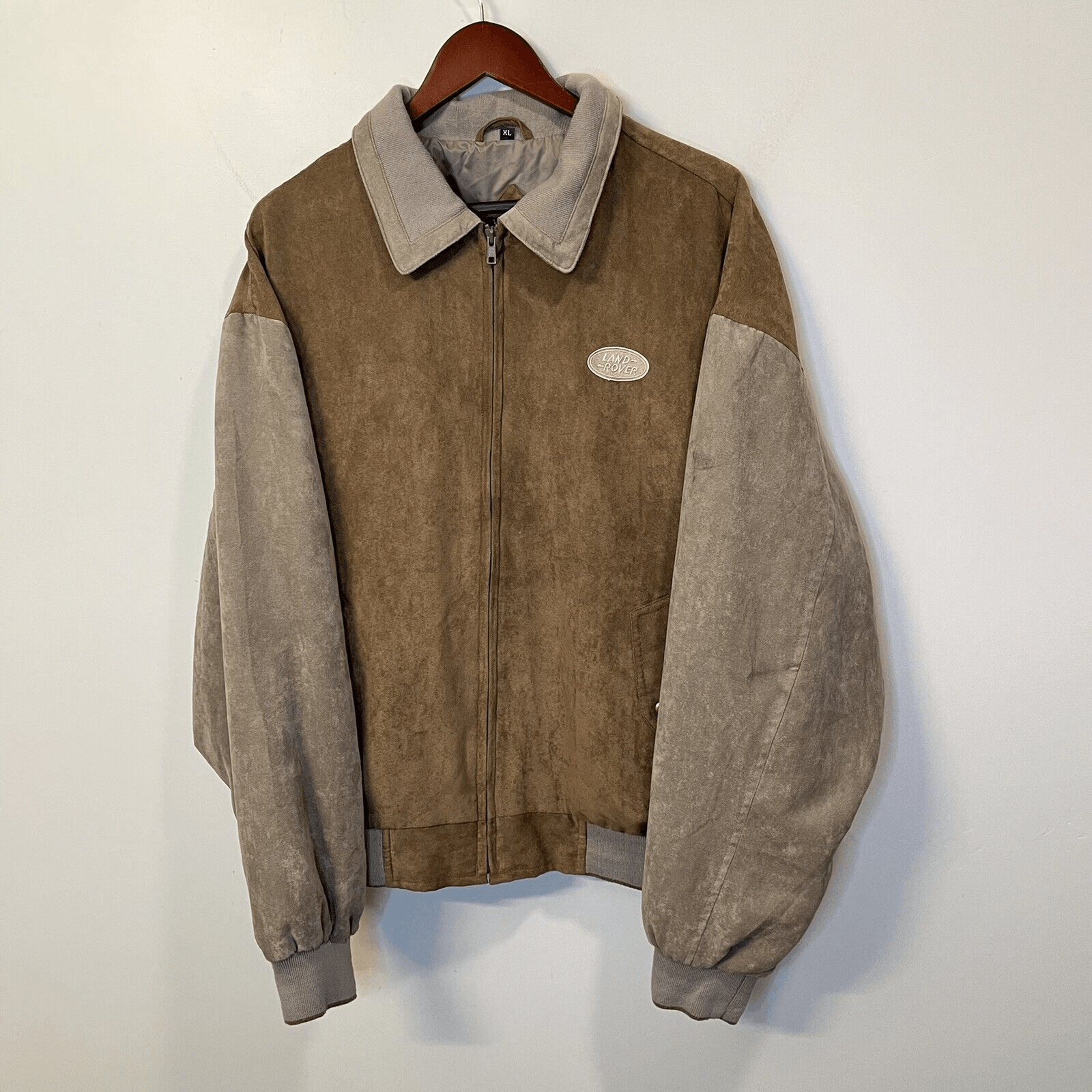 Vintage Vintage Land Rover Varsity Sued Bomber Jacket Lined Brown | Grailed