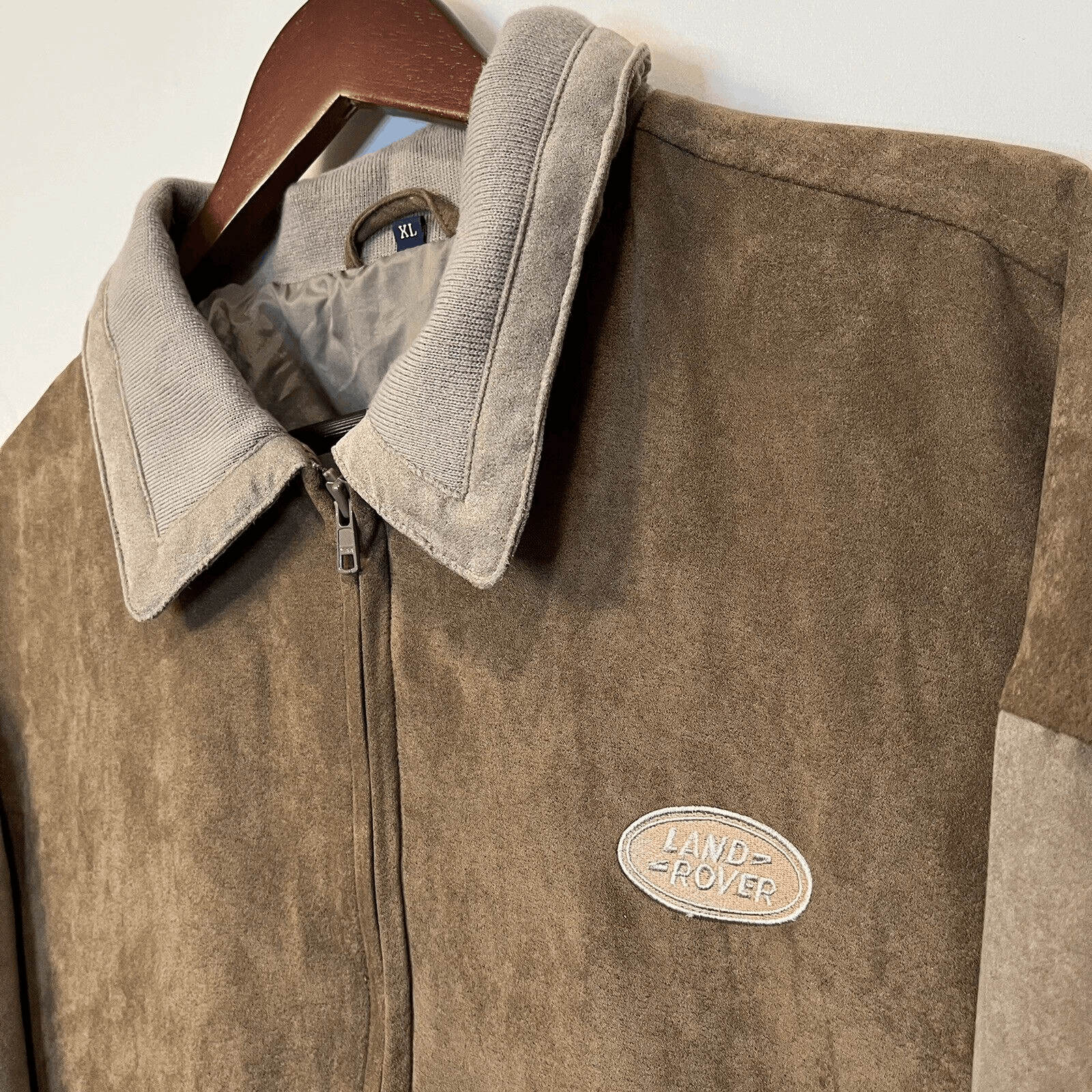 Vintage Vintage Land Rover Varsity Sued Bomber Jacket Lined Brown | Grailed