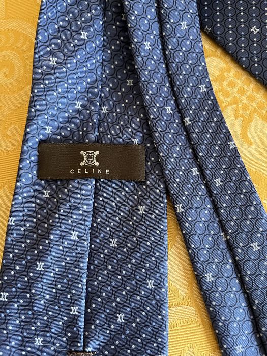 Celine Celine silk tie - logo pattern | Grailed