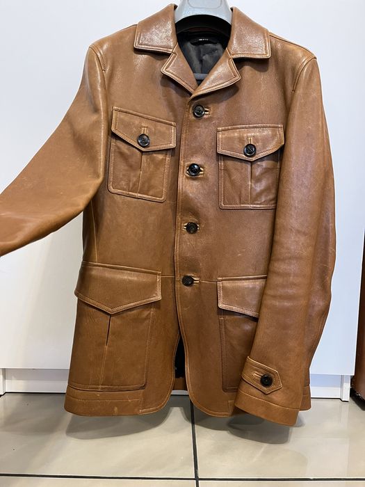 Tom Ford Iconic Leather Military Jacket IT48, impossible to find | Grailed