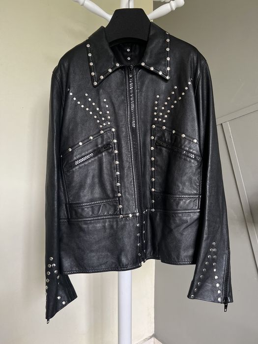 Celine CELINE FW20 HEDI SLIMANE 70's STRAIGHT STUD LEATHER JACKET | Grailed