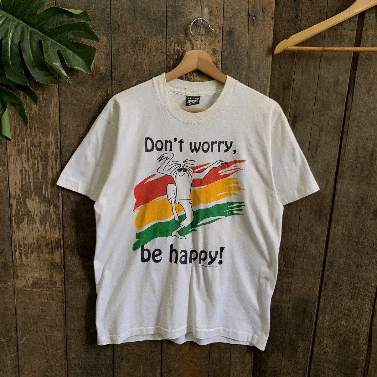 Screen Stars × Vintage Vintage 80’s Rasta “Dont Worry Be happy” Promo ...