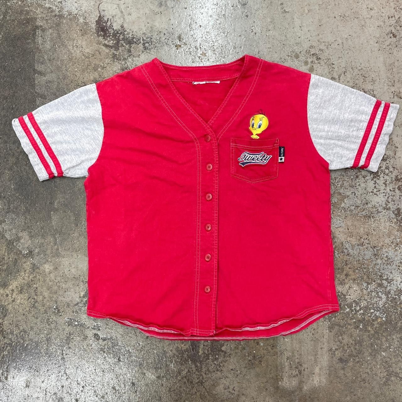 Vintage vintage 1990s looney tunes tweety bird baseball shirt | Grailed