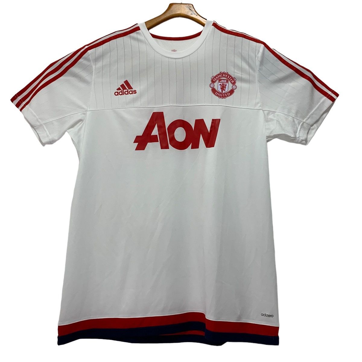 Adidas × Manchester United Adidas Manchester United Aon White Soccer ...
