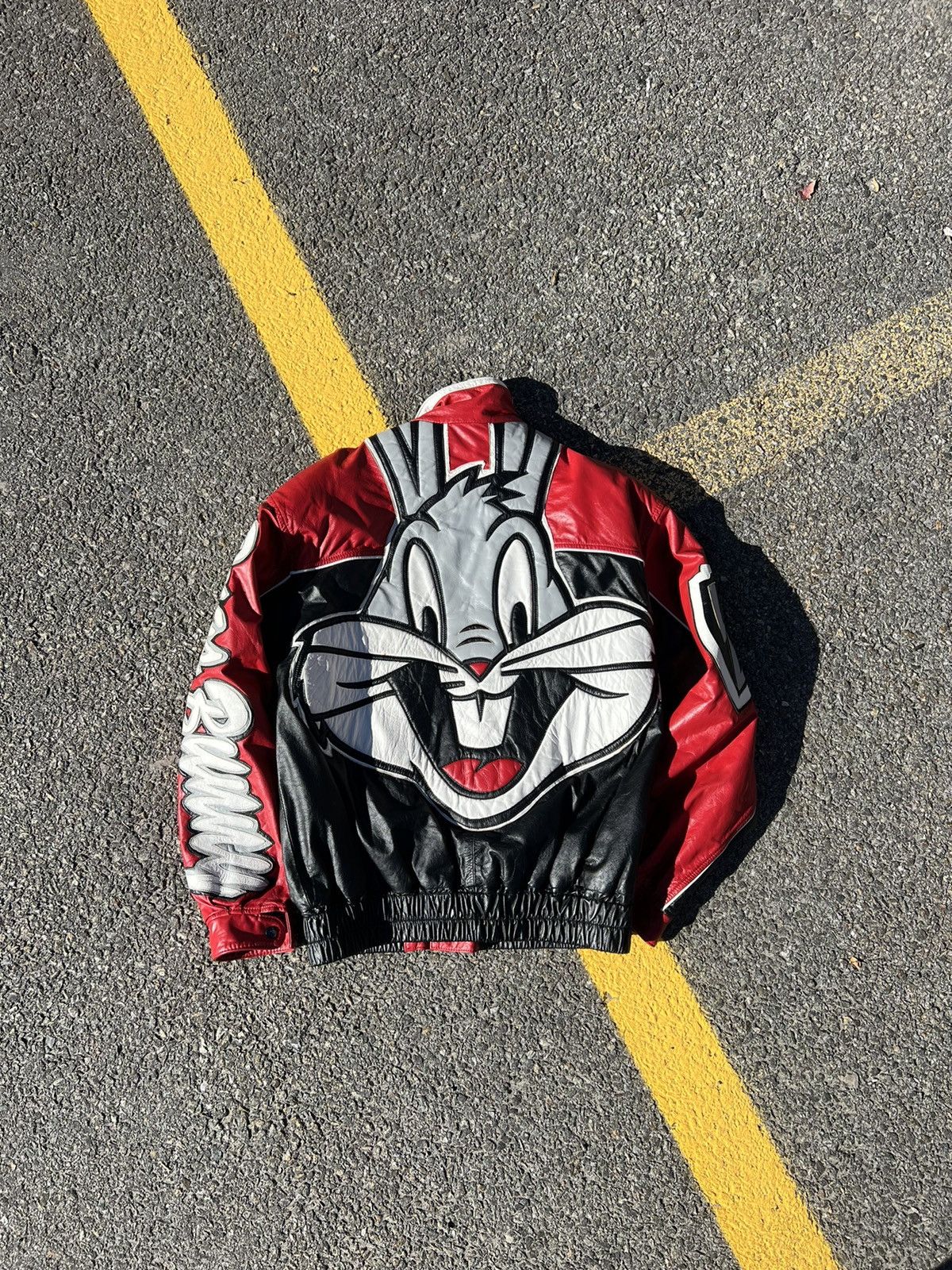 Vintage 80's Bugs Bunny Looney Tunes Leather Jacket | Grailed