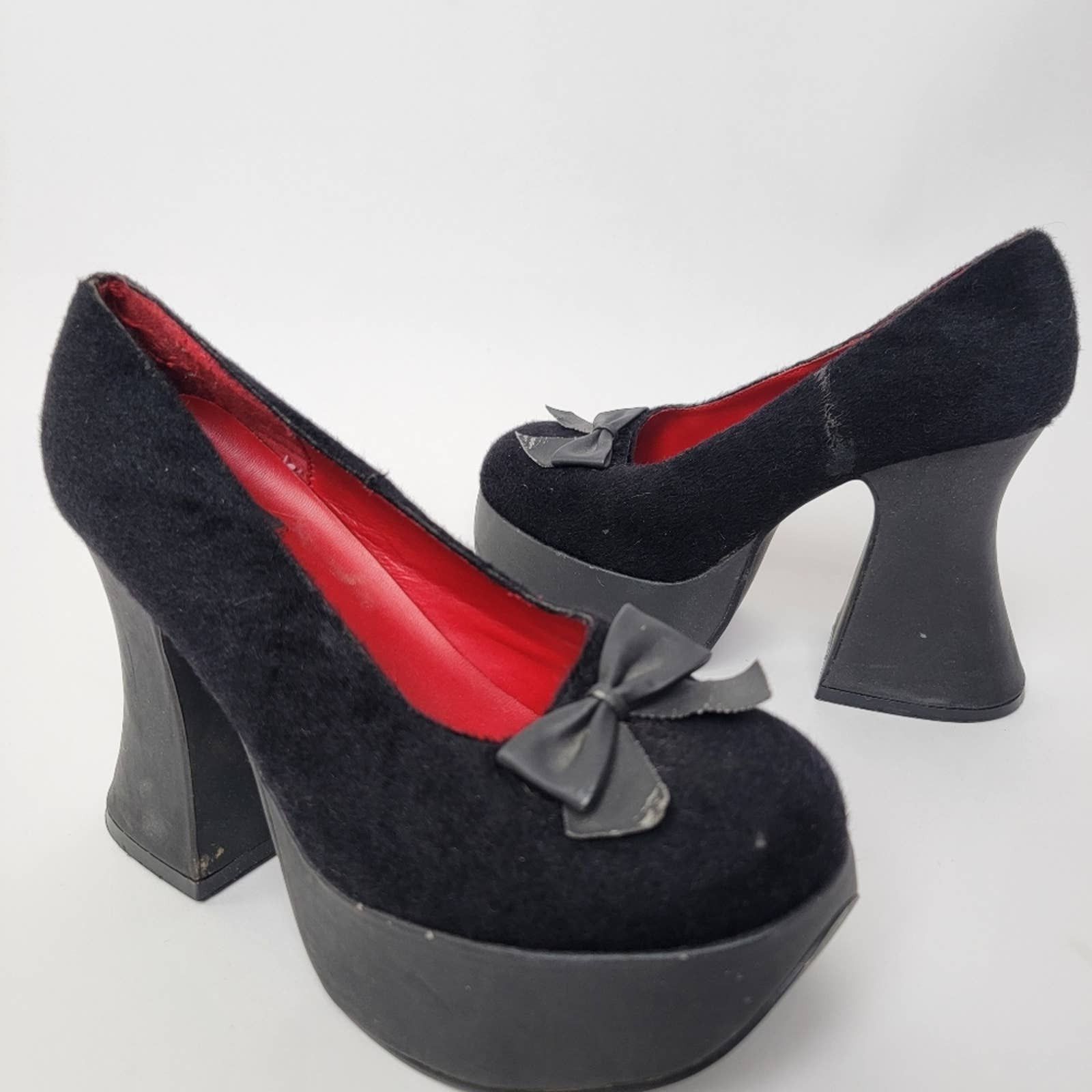 Vintage Vintage 90s Morbid Threads Goth High Heel Platform Shoes | Grailed