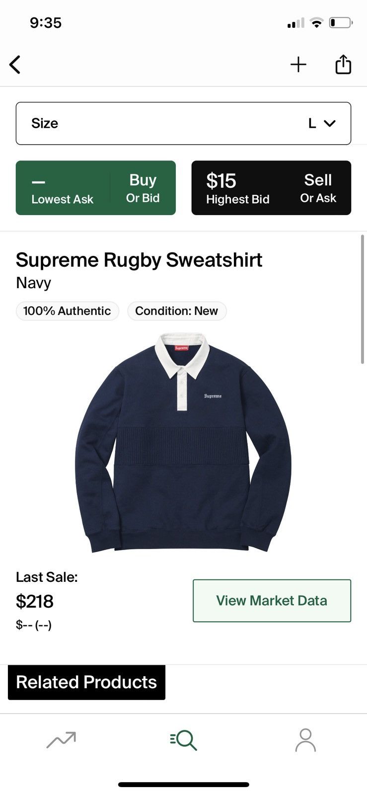 Supreme Supreme Rugby Sweatshirt | Grailed