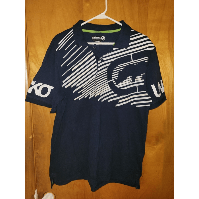Ecko Unltd. Ecko Polo Shirt Mens Large White Dark Blue White Striped Rh ...