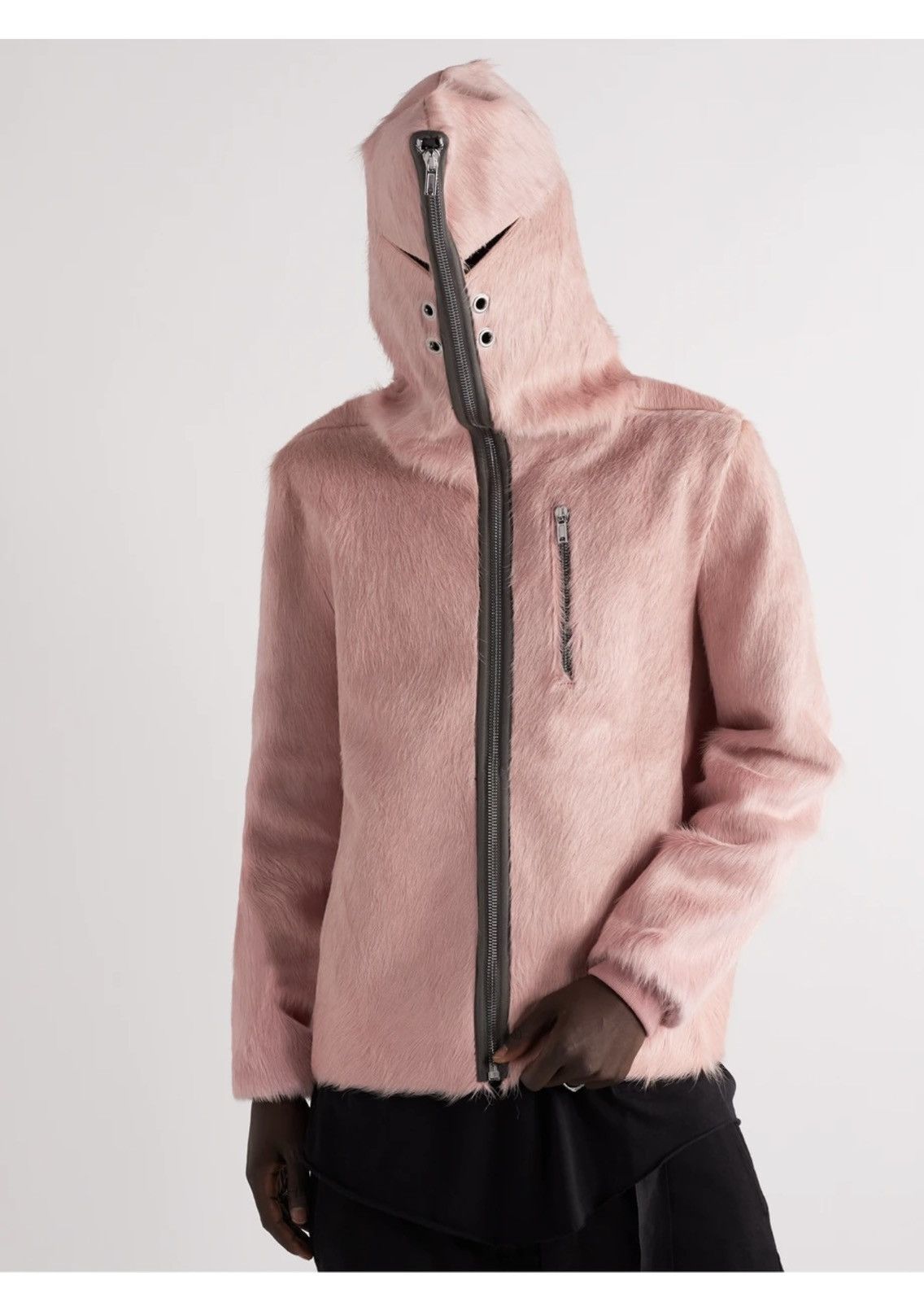 Rick Owens Rick Owens FW22 Runway pony calf hair gimp leather jacket ...