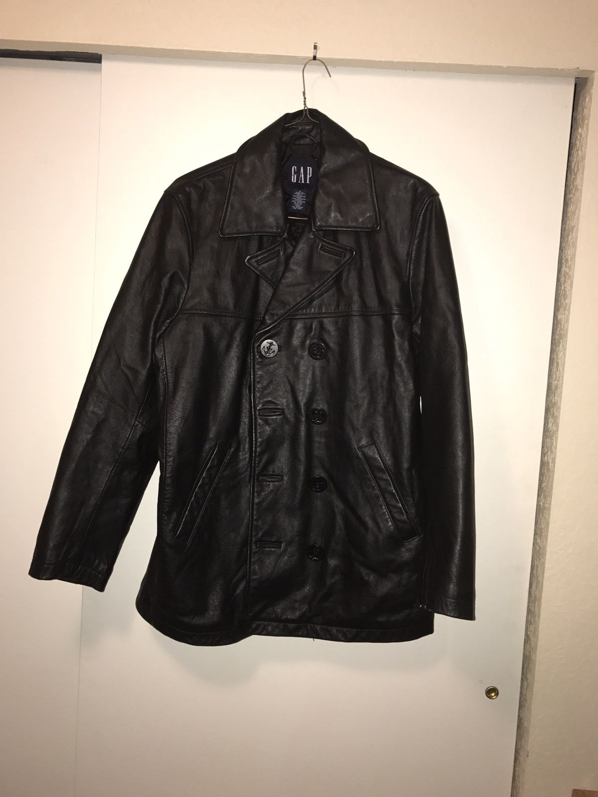 Gap Black Leather Jacket | Grailed