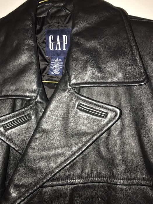 Gap Black Leather Jacket | Grailed