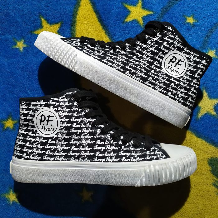 Pf Flyers Pf Flyers Run Faster Jump Higher Hi-Top Black | Grailed