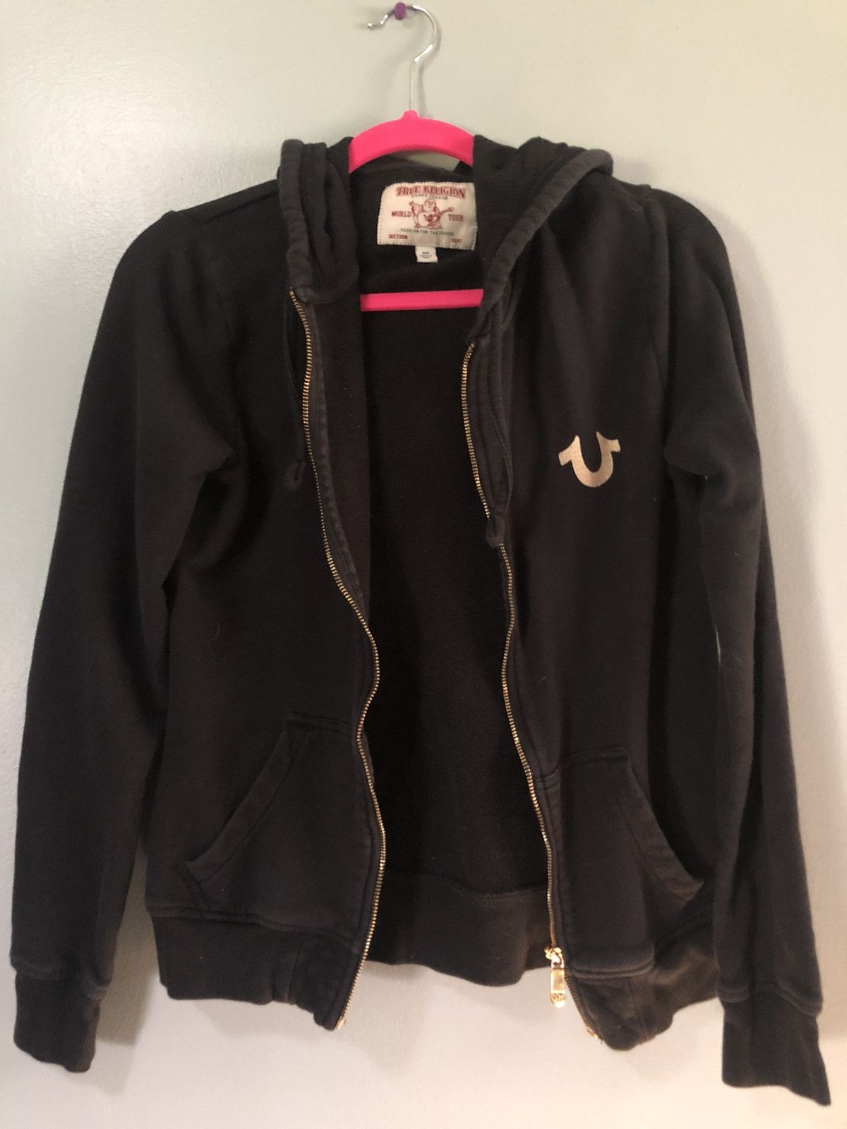 True Religion Back and Gold True Religion Jacket | Grailed