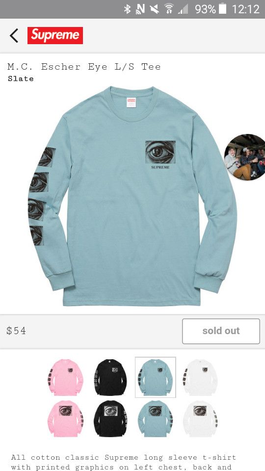 Supreme supreme eyes long sleeve | Grailed