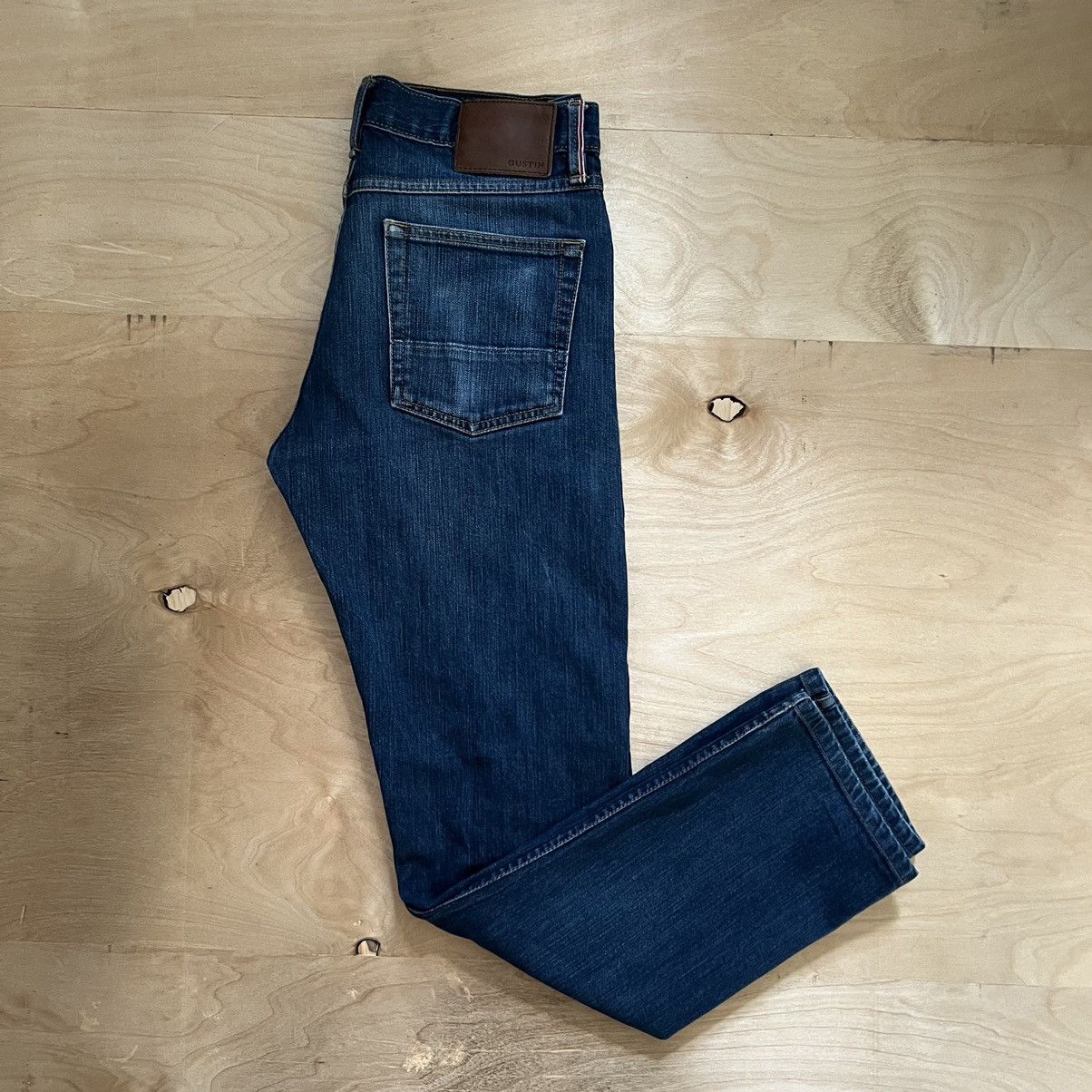 Gustin Gustin Selvedge Jeans 30 Blue Denim Medium Wash Button Fly | Grailed