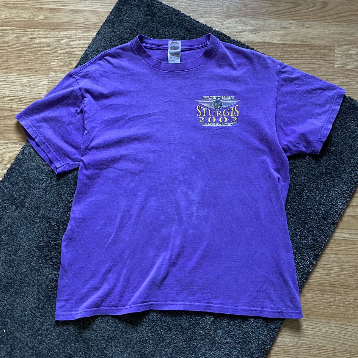 Fruit Of The Loom × Streetwear × Vintage 💜Y2k Sturgis Bike Rally Purple ...