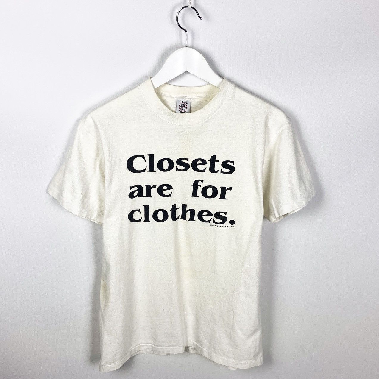 Humor × Made In Usa × Vintage Vintage 90s Don’t Panic Closets are for ...