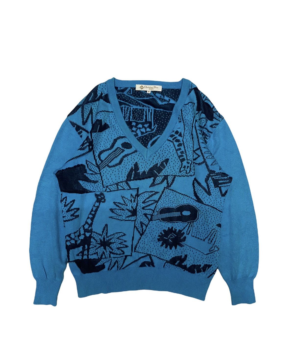 Christian Dior Monsieur × Dior 90s DIOR sport intarsia jacquard knit ...