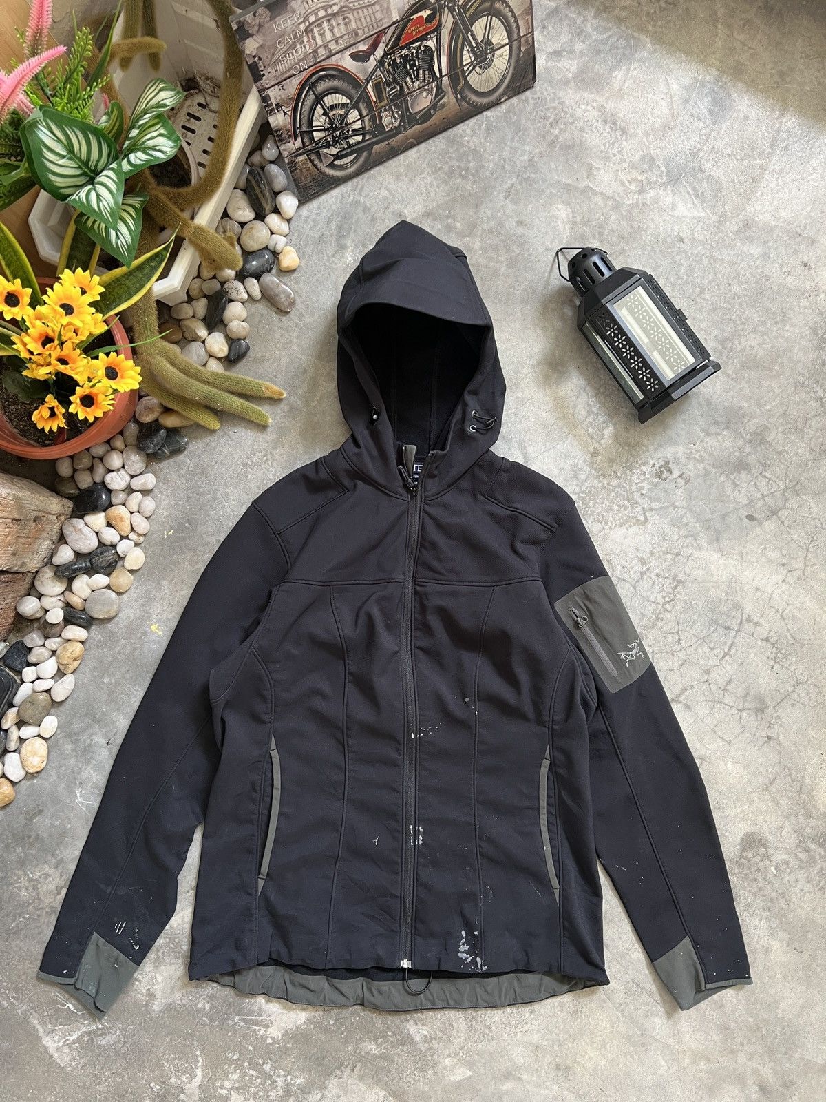 Arc'teryx Steals 🏴‍☠️ Arc'Teryx Soft Shell Cap Hoodie Black Jacket ...