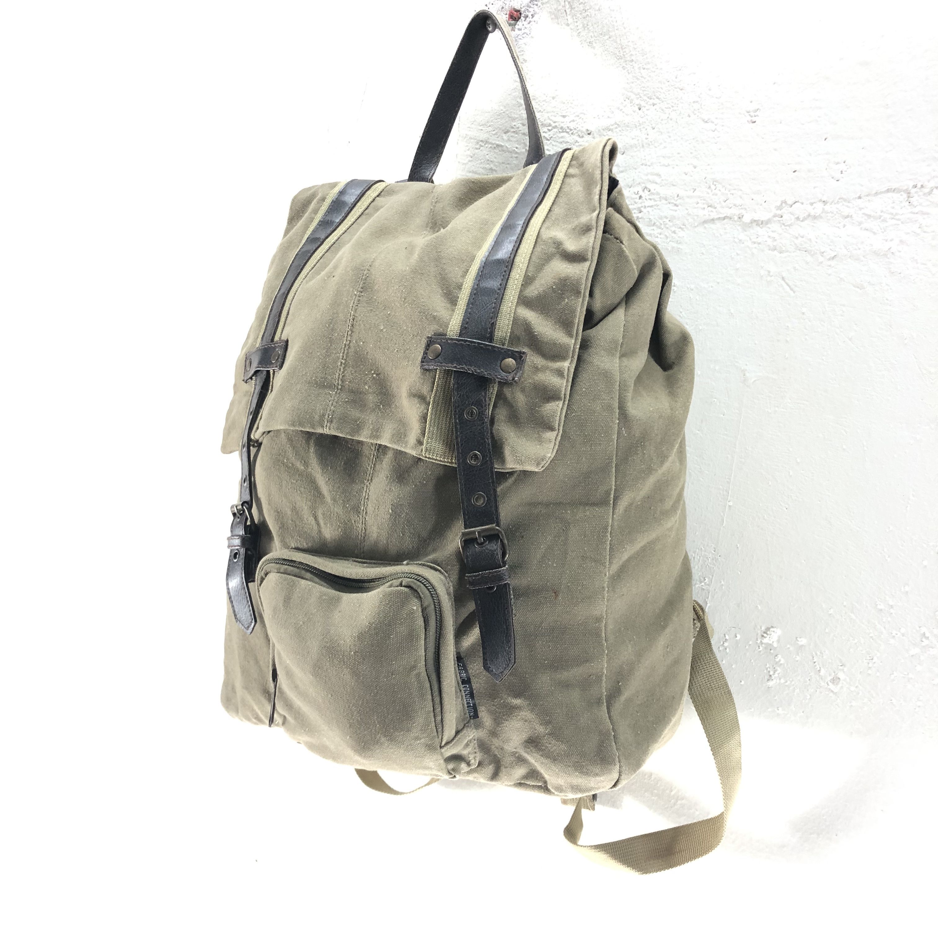 Vintage Japanese Fabric Connection Khaki Style Backpack | Grailed