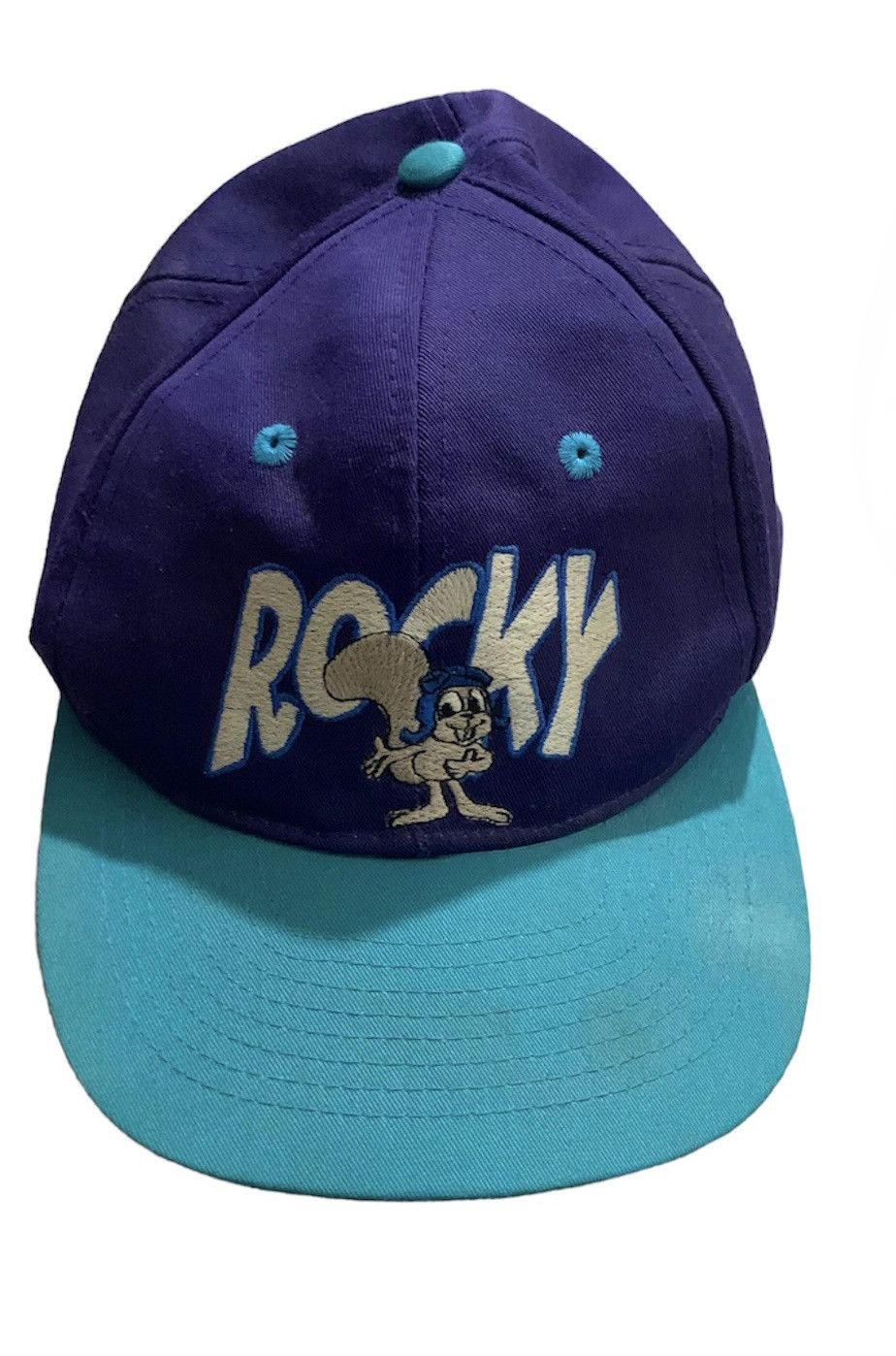 Vintage Vintage 1993 Rocky & Bull Winkle Snapback | Grailed
