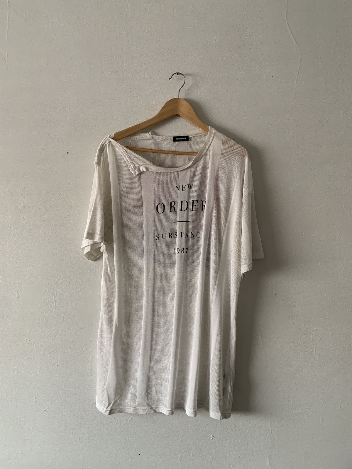 Raf Simons SS 18 New Order Mesh Tee | Grailed