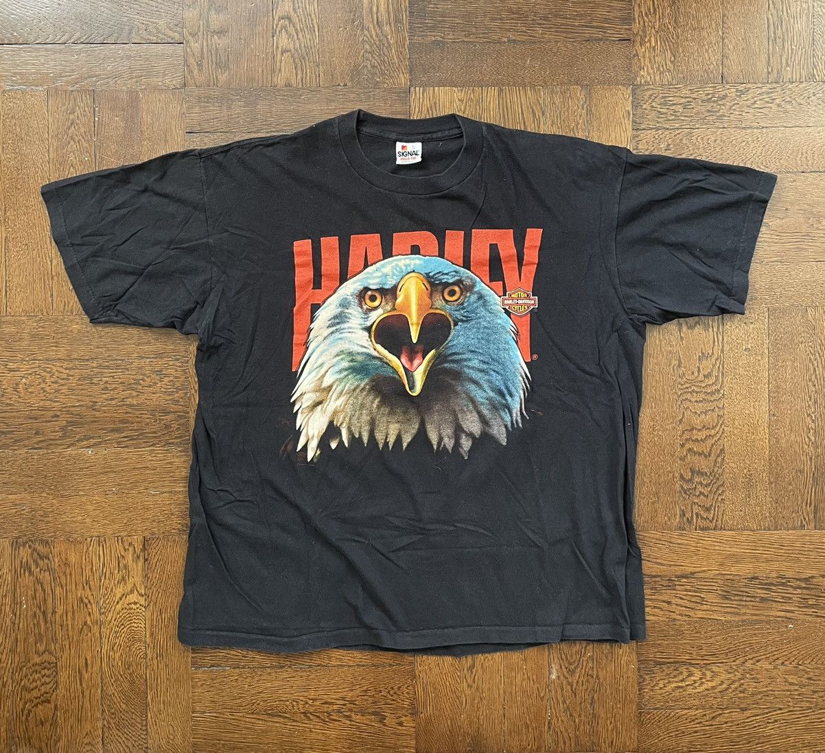 Vintage LAST DROP Vtg Harley Davidson T Shirt - Holoubek 80s Eagle ...